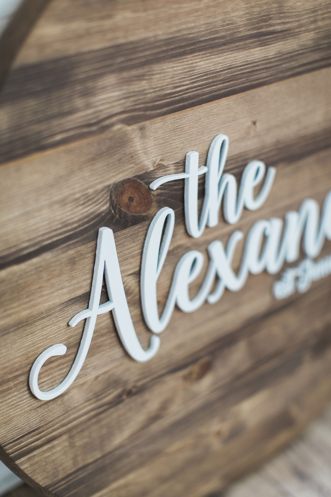 Family Name Sign Round Name Sign Custom Name Sign Wedding | Etsy