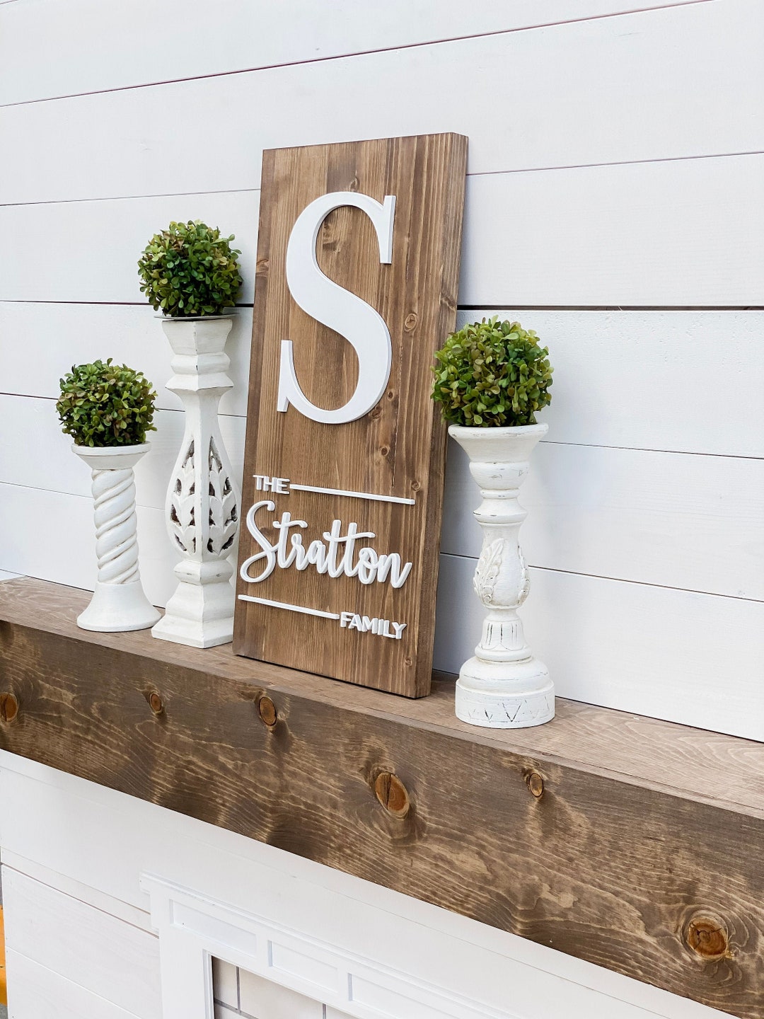 Personalized 3D Last Name Wood Sign: Custom Home Decor - Etsy