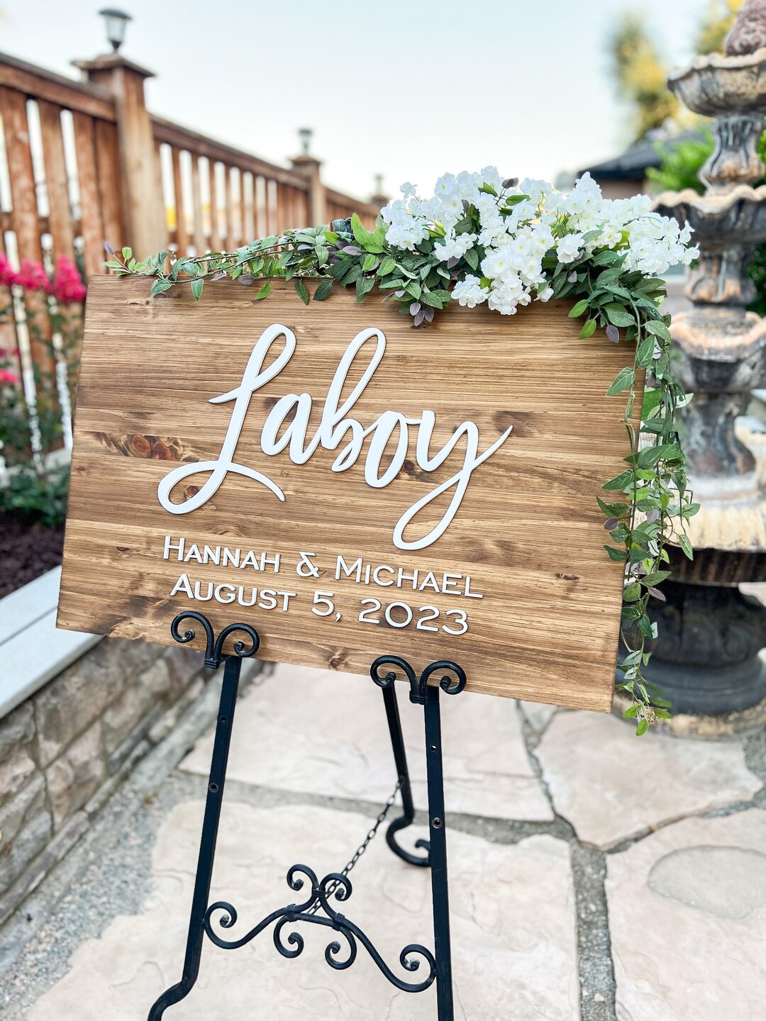 3D Wood Wedding Welcome Sign: Personalized Last Name Signage - Etsy