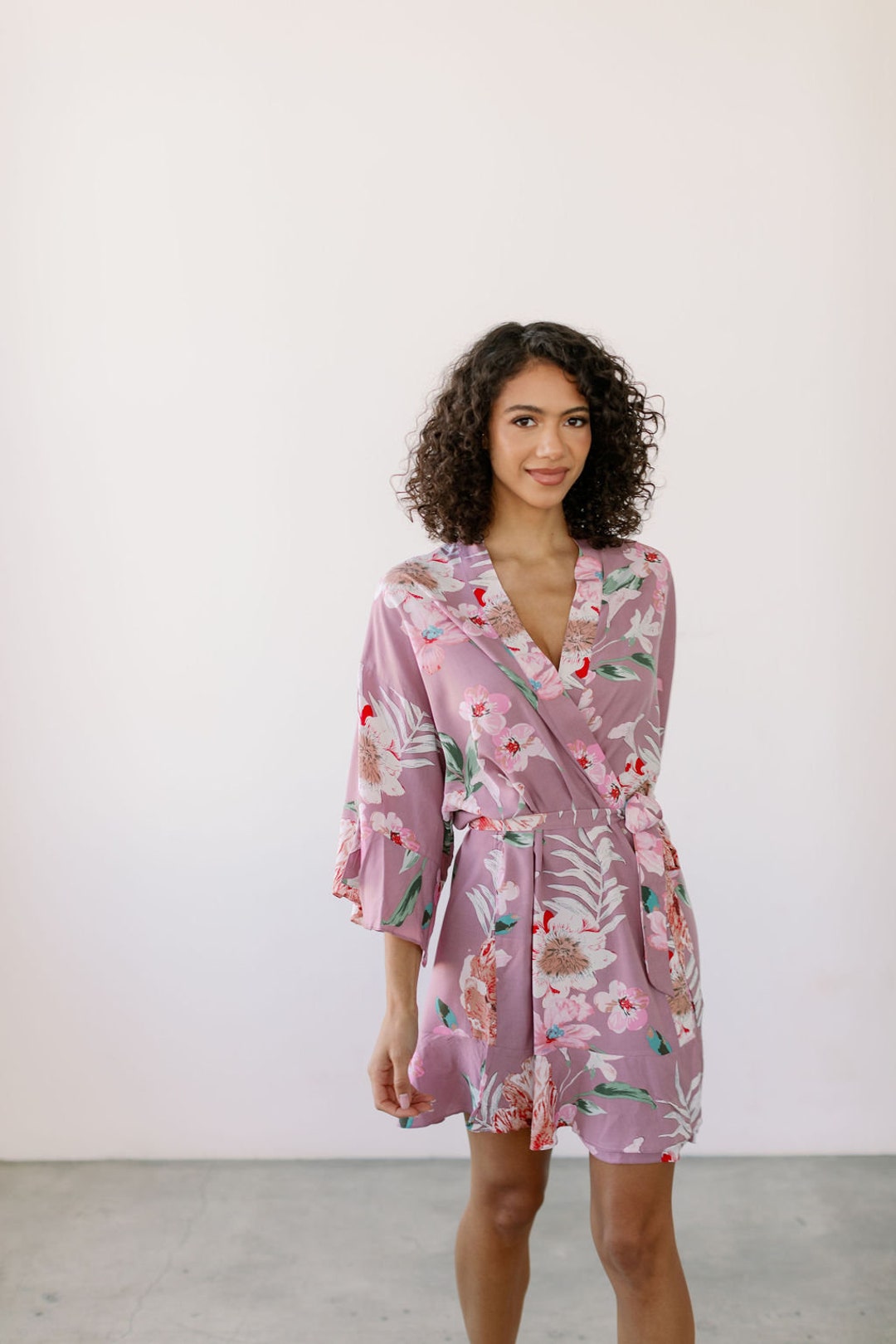 Floral Ruffle Robes- Floral Robes- Bridesmaid Robes- Robes for ...