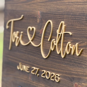Personalized Rustic Wedding Welcome Sign | Custom Wood Sign With Names ...