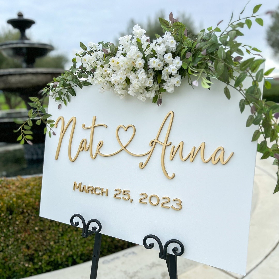 Wedding Sign, Wedding Welcome Sign, Wedding Decor, Wedding Signage ...