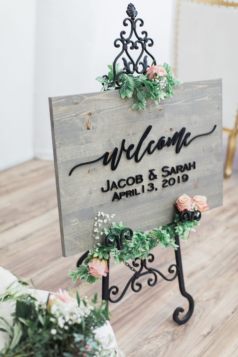 Wedding Sign Wedding Welcome Sign Welcome Sign Wood Wedding | Etsy