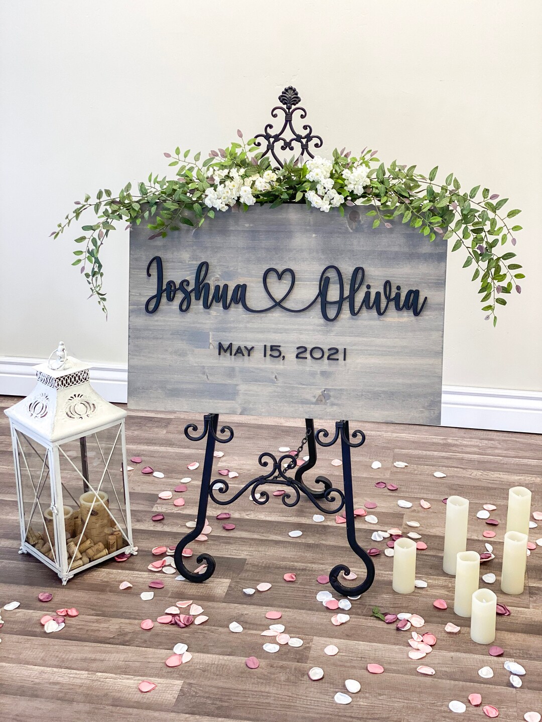 Personalized Wedding Guestbook Sign: Rustic Wood Welcome Board - Etsy