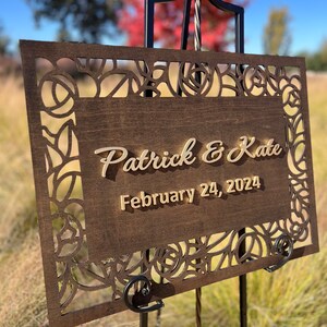 Custom Wedding Welcome Sign: 3D Laser Cut, Elegant Decor - Etsy