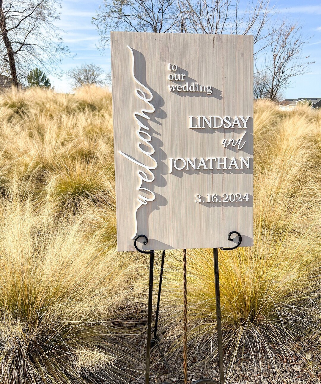 Welcome to Our Wedding Sign, Wedding Sign, 3D Wood Wedding Sign ...