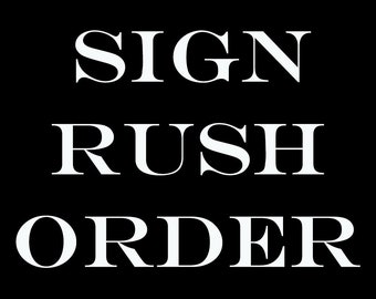 Rush Signs - Etsy