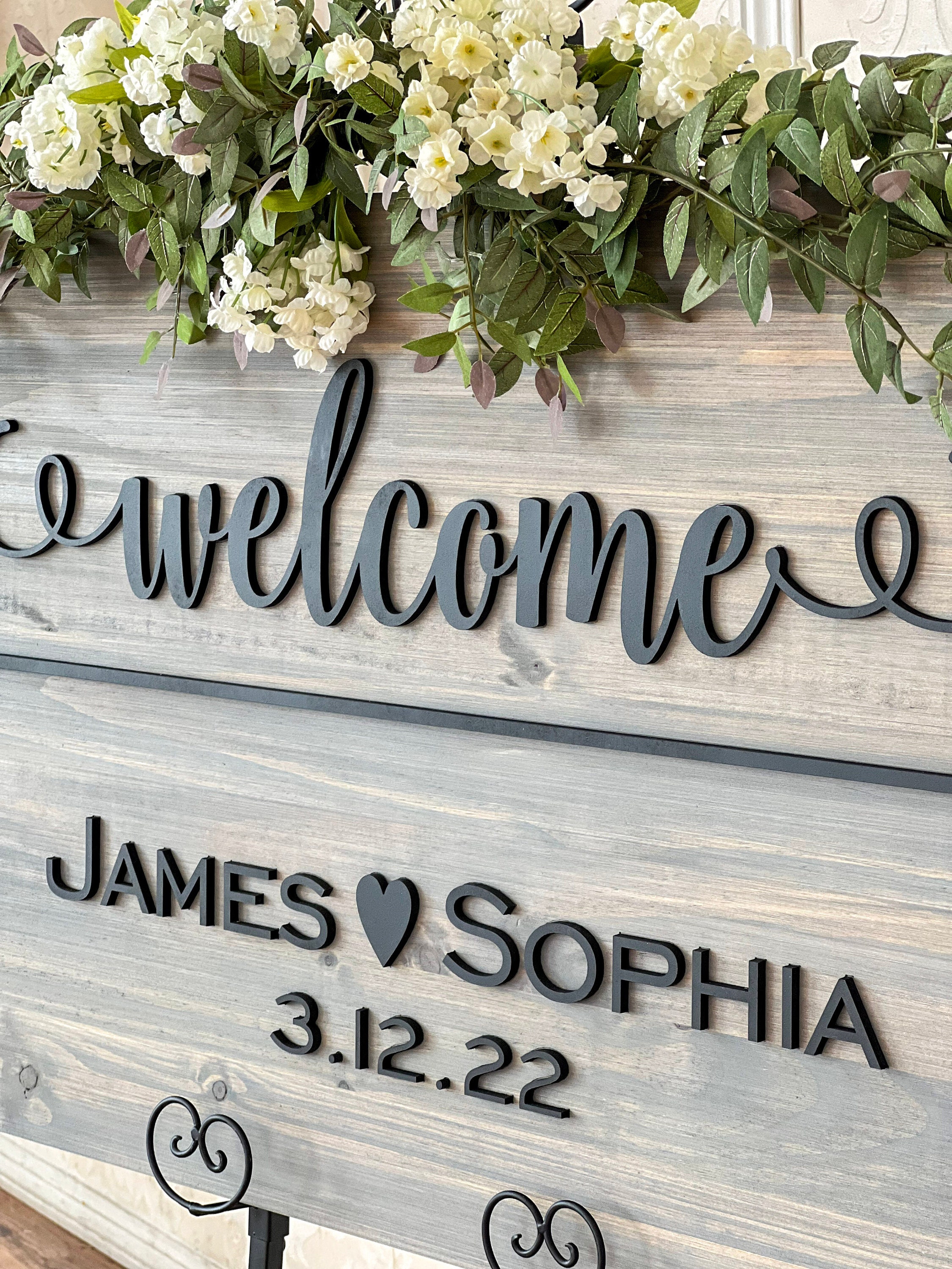 Welcome Wedding Sign Welcome Sign Wedding Sign Wooden - Etsy UK