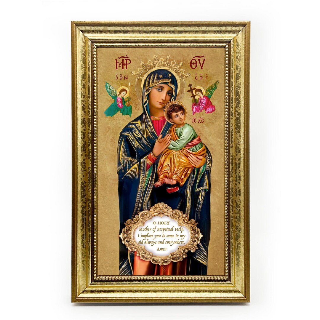 Our Lady of Perpetual Help (5x8 Inch Gold Frame) - Etsy
