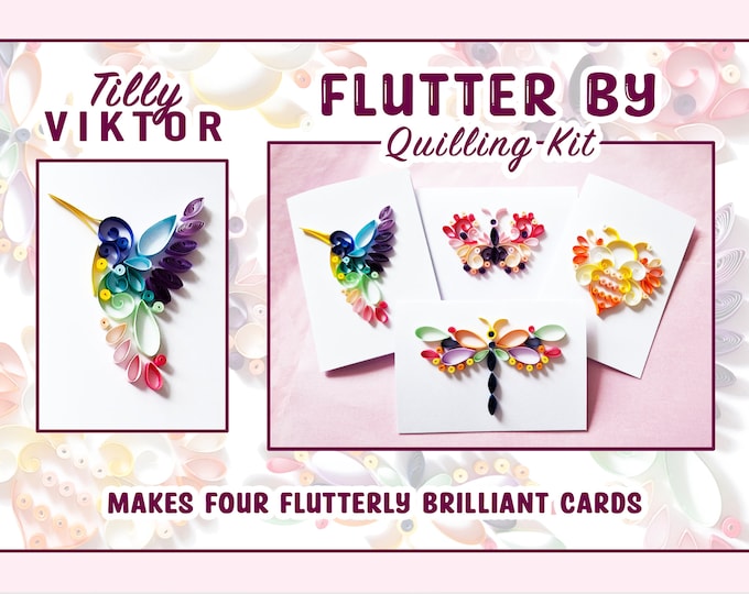 Quilling Kit, Complete Starter Kit, 12 Projects, Make Quilled Cards ...