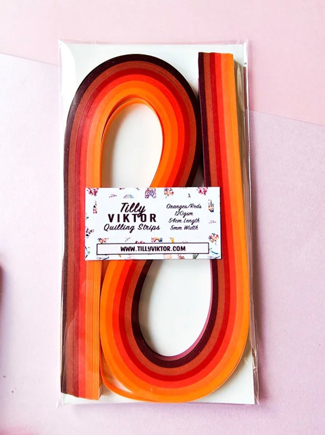Quilling Paper, Quilling Strips, 5mm 10mm Orange Red Paper Pack, Paper ...