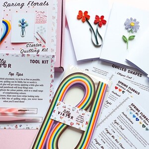 Beginner Quilling Kit, Craft Kit, Floral Card Quilling Kit - Etsy