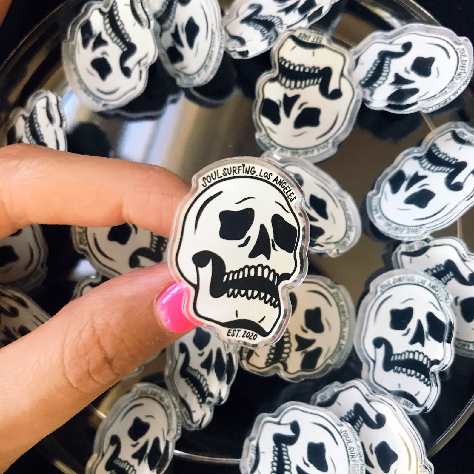 SoulSurfing Skull Pin Skeleton Pins Skull Pins Grunge Pins | Etsy