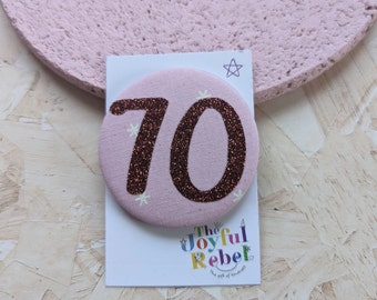 70th Birthday Badge - Etsy UK