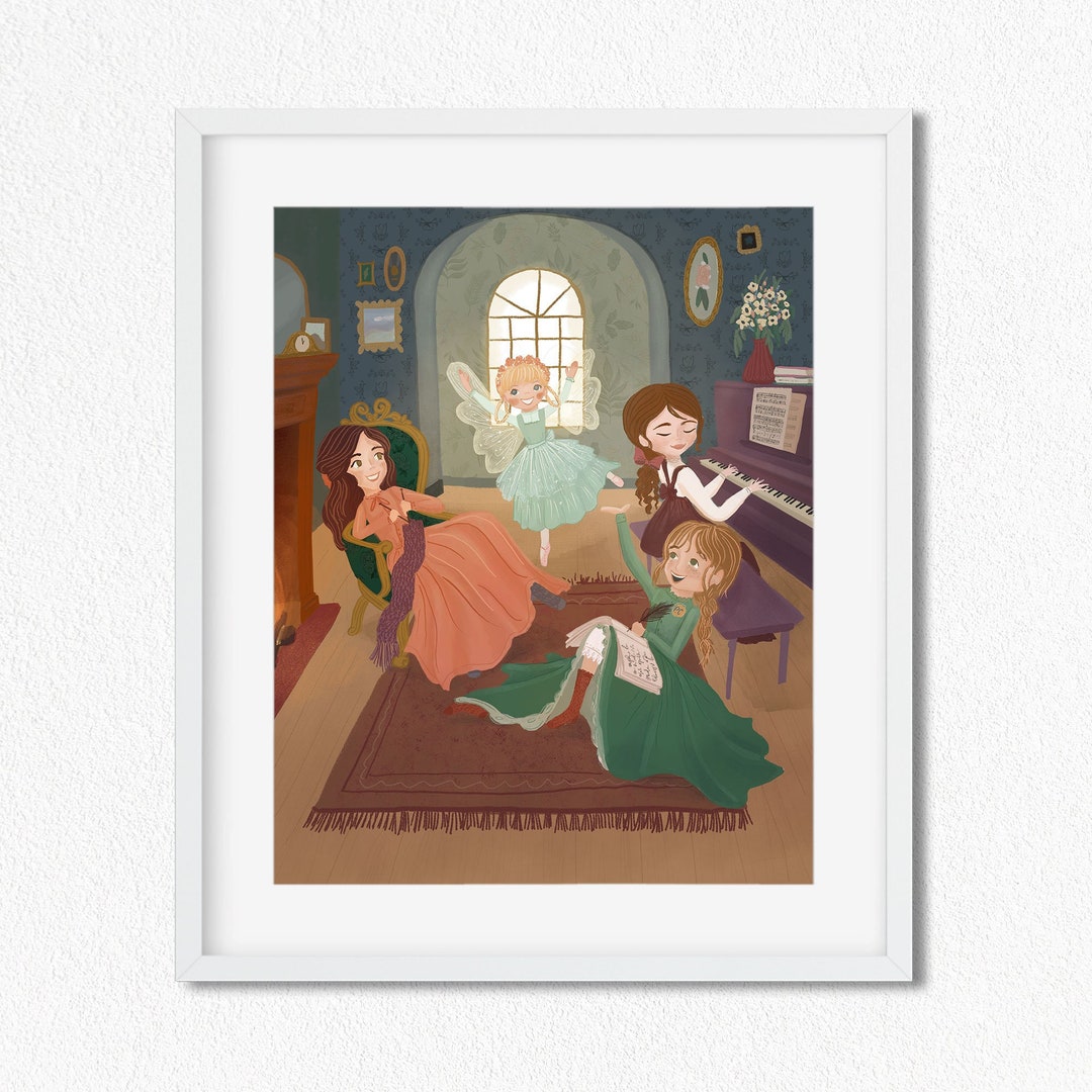 New! Little Women // Children's Art, Book Print, Illustration Art, Gift ...