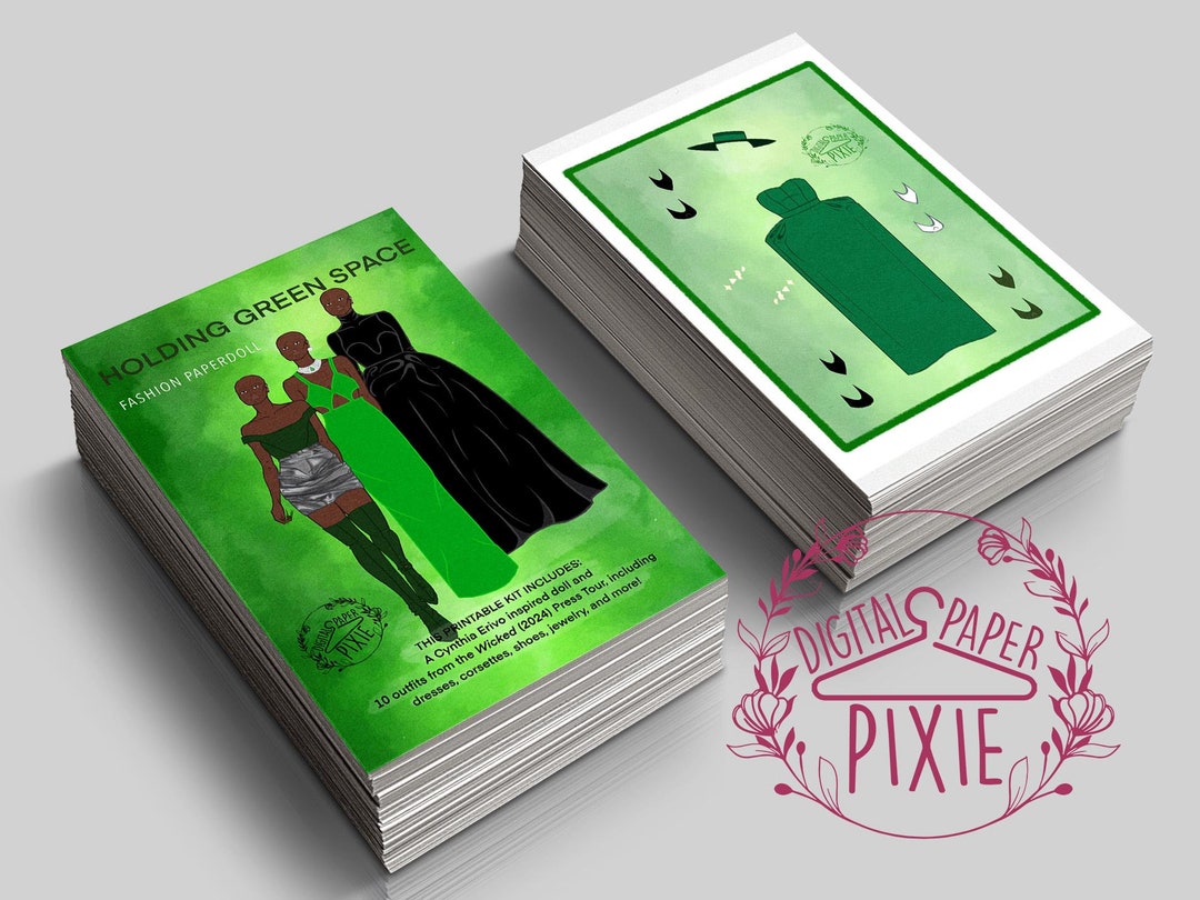 Fashion Paper Doll, Cynthia Erivo Wicked Press Tour Kit, Cut Out ...