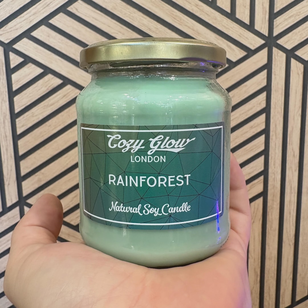 Rainforest Soy Candle: Earthy Forest Scent, Aromatherapy Jar - Etsy