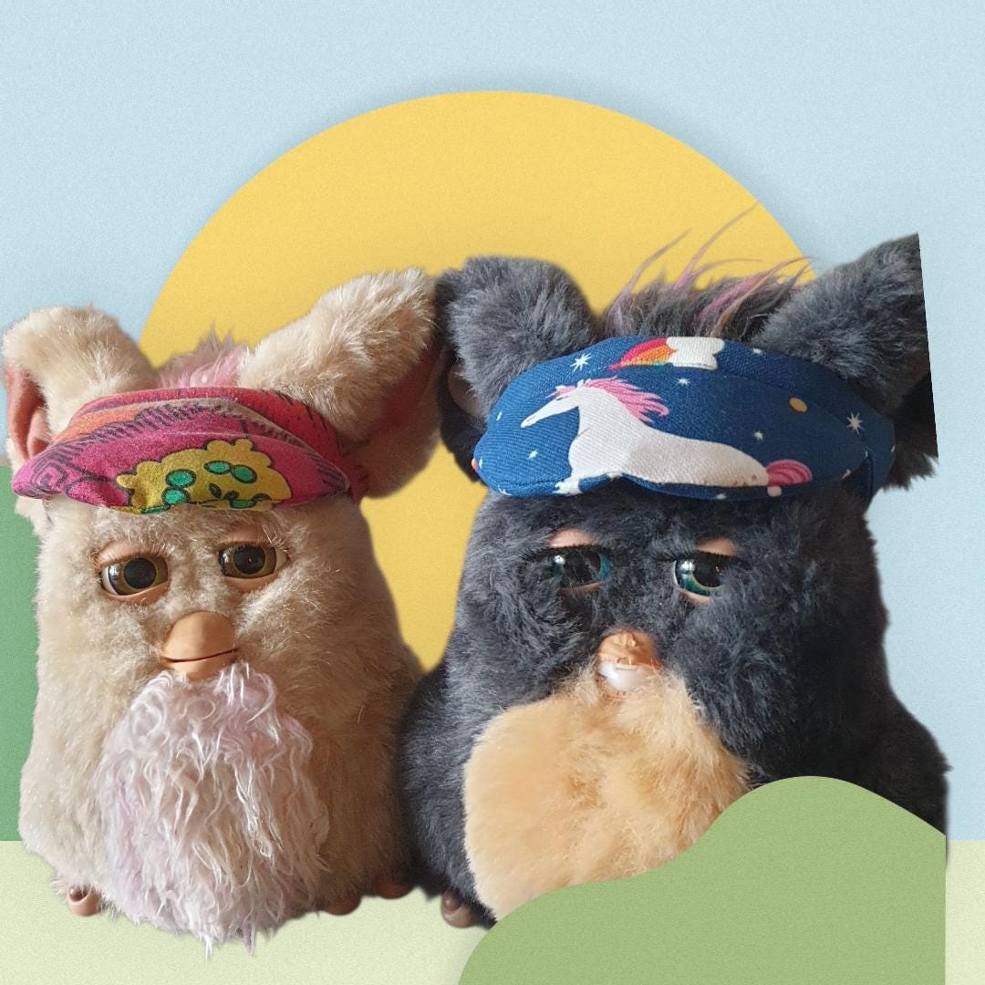 Sun Visor Fits 2005 Furby Dress up Accessory Reused Material Fashion ...