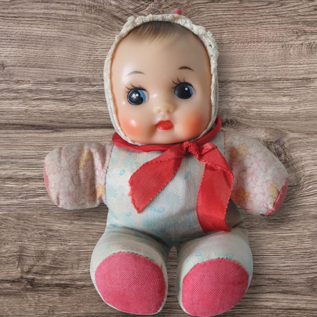 Adorable Vintage 1960 Doll With Rubber Face Cute Retro Collectible Toy ...