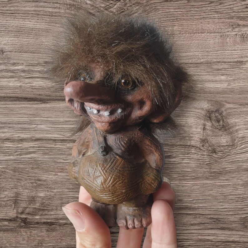 Vintage Handmade Norwegian Nyform Troll #18 Both Hands in His Pockets ...