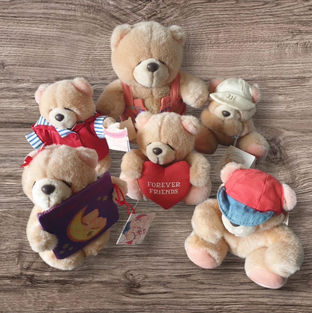 Forever Friends Plush Bears With a Message Choose Your Favorite Retro ...