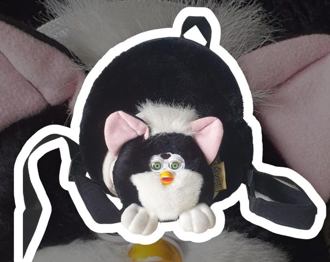 Very Rare Furby Black and White Plush Backpack Tiger 1999 Retro ...