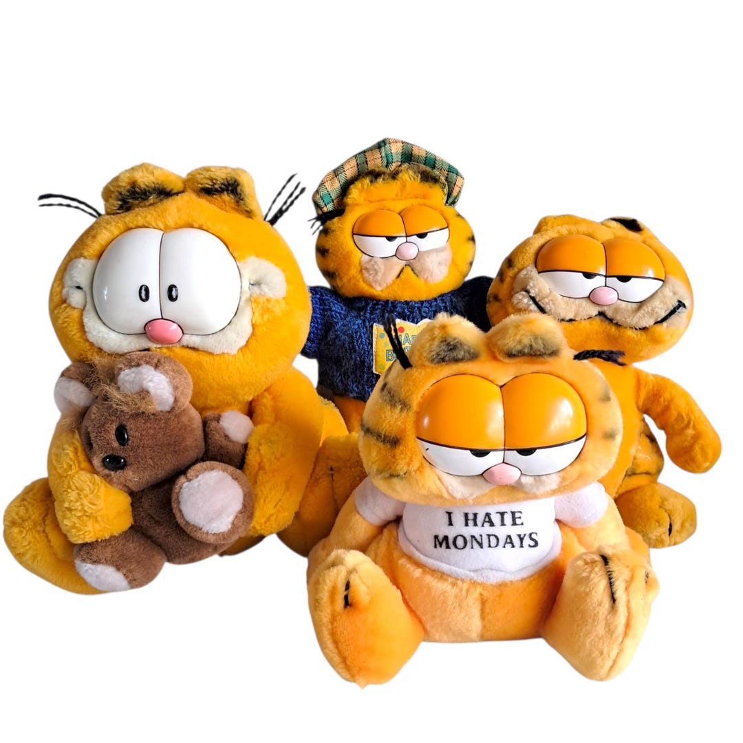 Vintage Garfield Plush Different Styles Hate Mondays Pookie Birthday ...