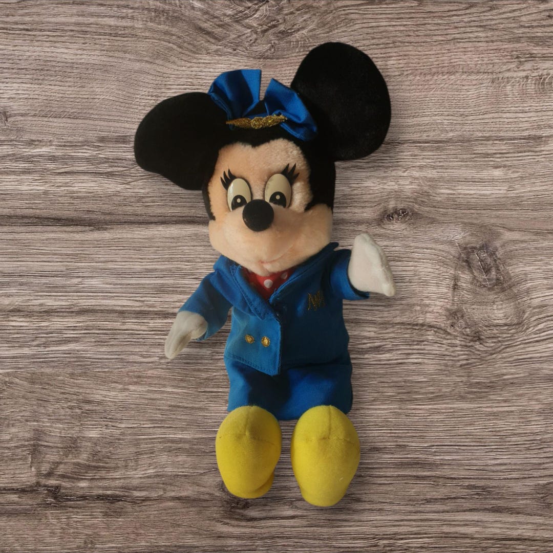 Vintage Disney Minnie Mouse Plane Crazy Plush Collectible 1980s Soft ...