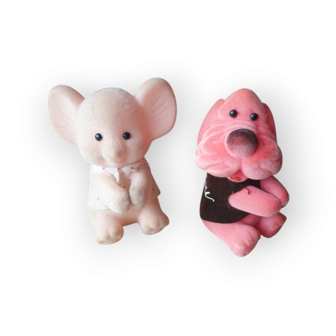 Cute Vintage 1980s Pencil Huggers Flocked Dog and Mouse Grabbers ...