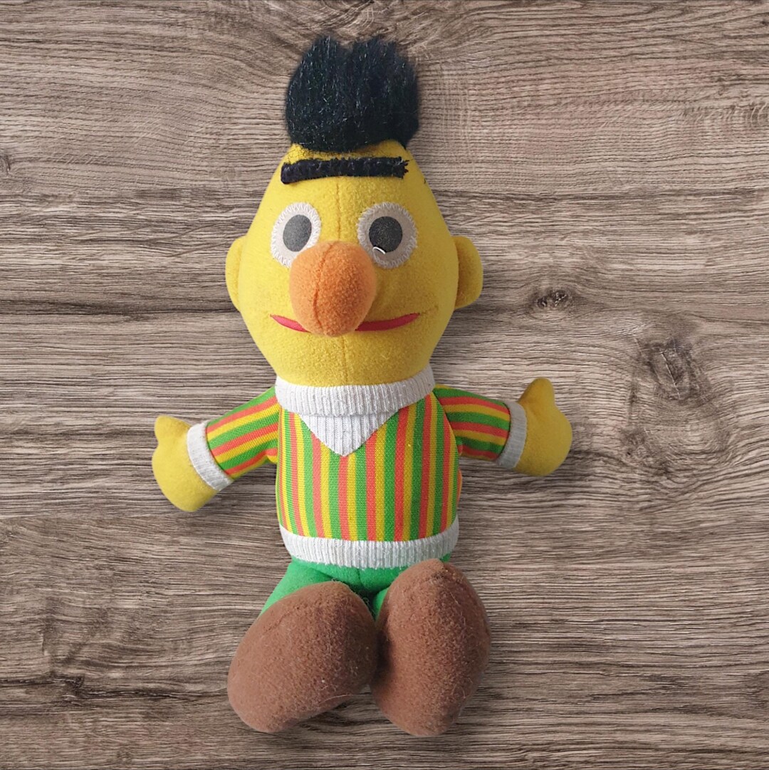 Vintage 1985 Sesame Street Bert Soft Toy Collectible Retro Plush - Etsy