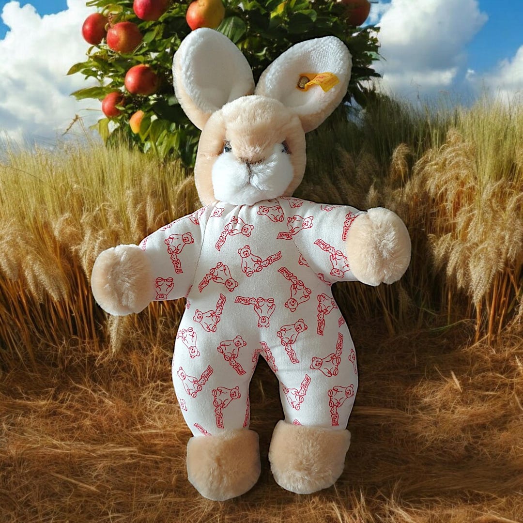 Very Rare Steiff Jolly Hare With Steiff Logo Printed Body #079979 ...