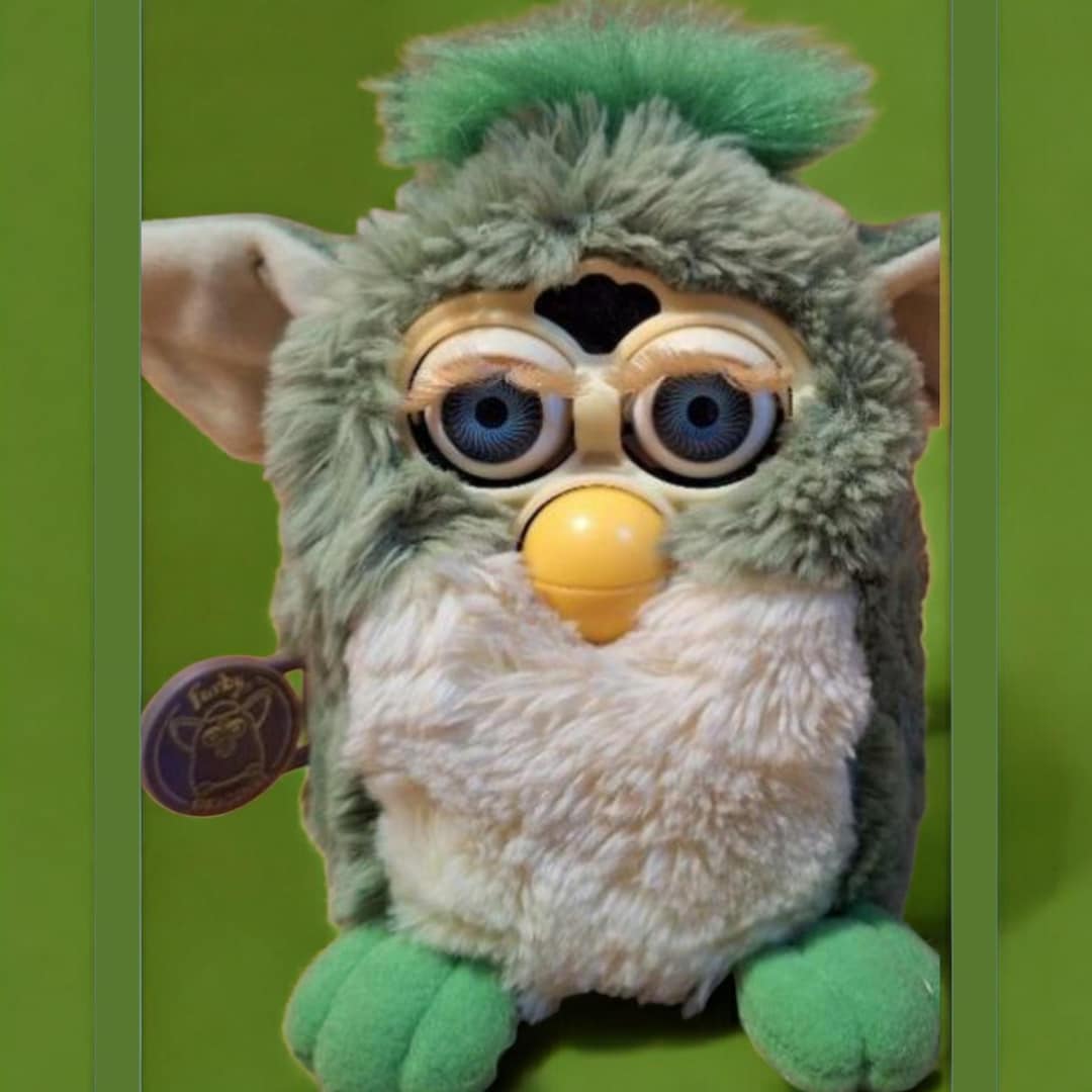 Green Furby Frog Vintage Electronic Toy Tiger Hasbro Collectible 1999 ...