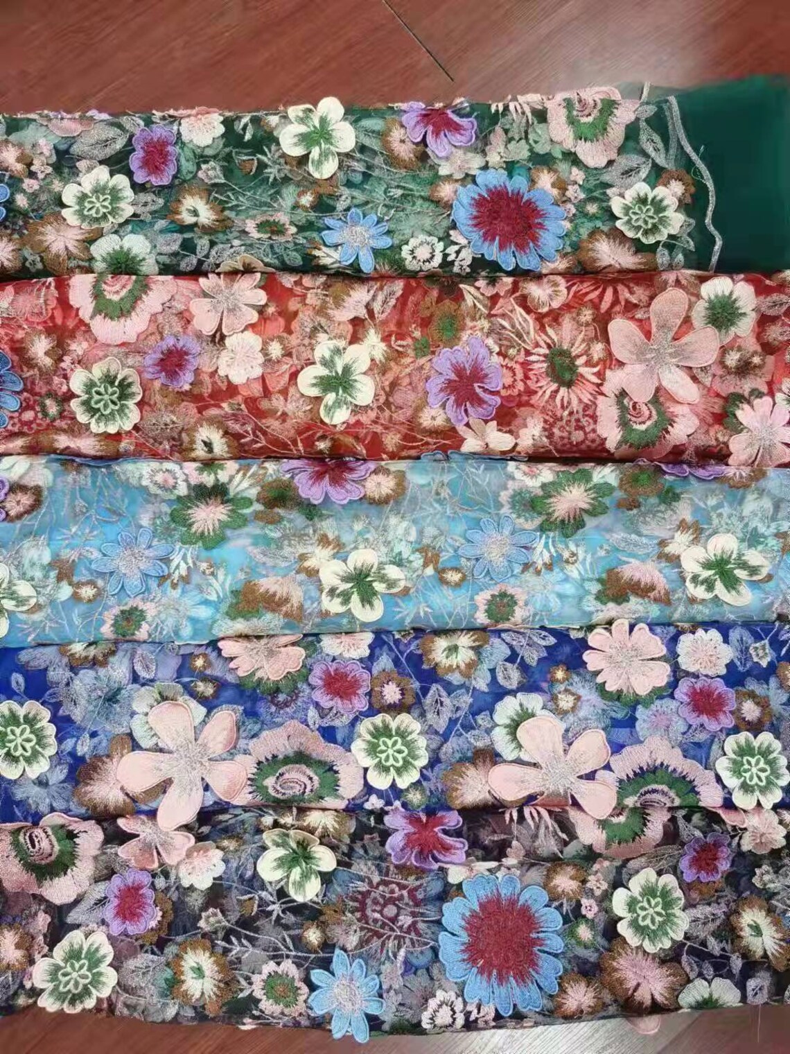 3D Floral Multicolor Embroidery Flower Haute Couture 3D Flower | Etsy