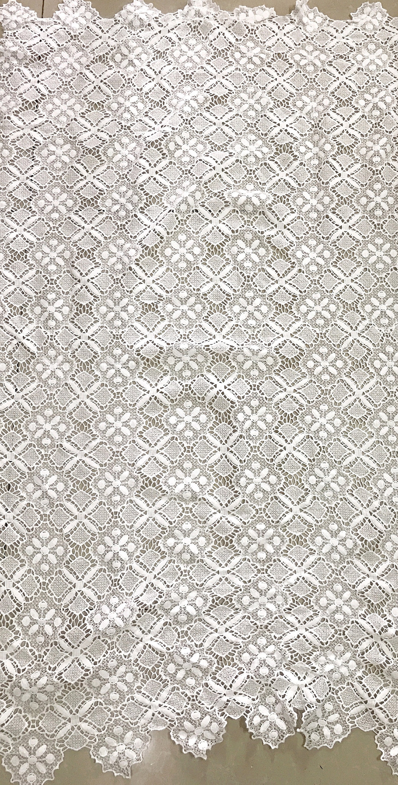 White Embroidered Guipure Lace, Pure White Wedding Cord Lace, White ...