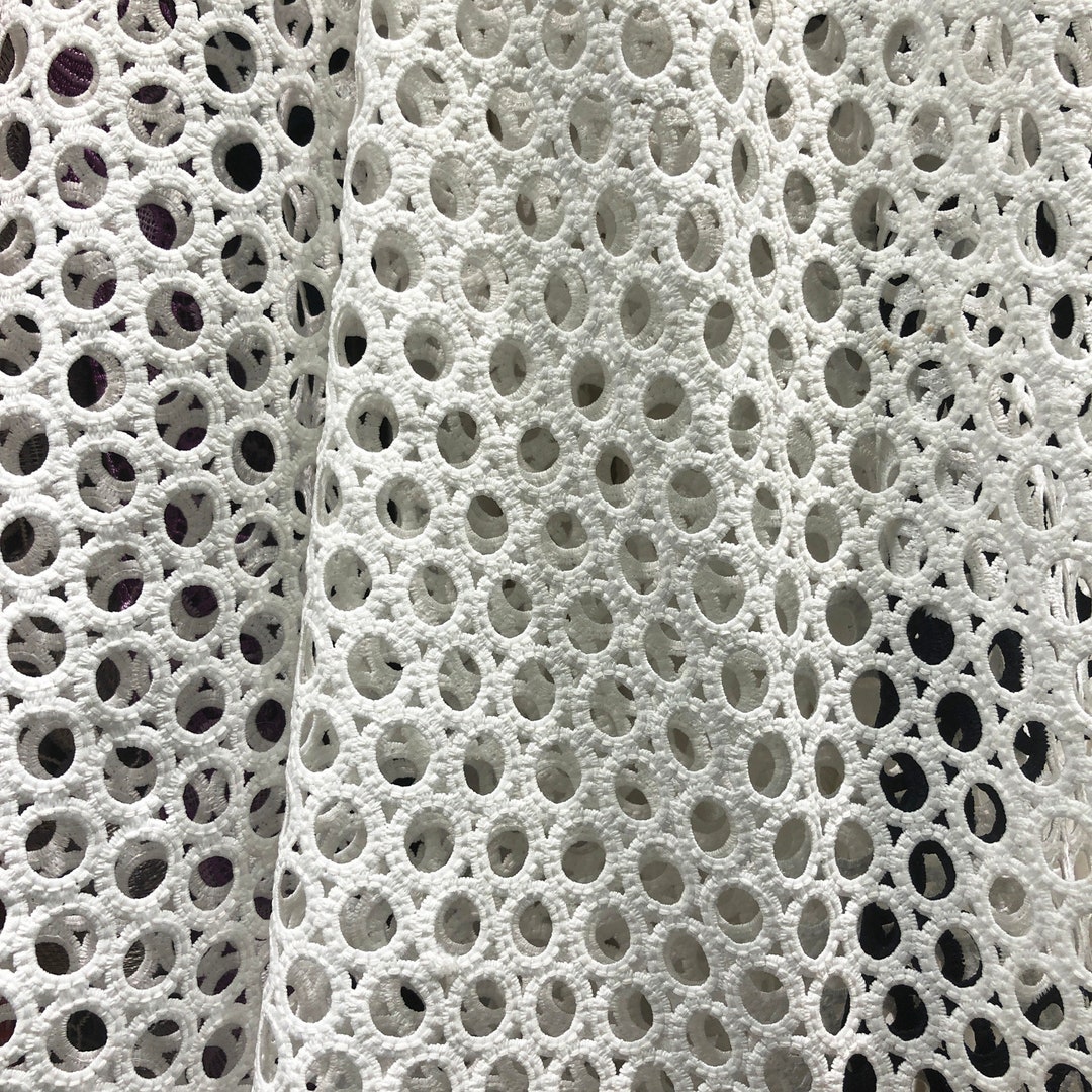 Rich White Guipure Lace Fabric: Haute Couture Dress Material - Etsy