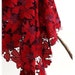 High-end Red Guipure Lace Fabric,heavy Water Soluble Lace Dress Wedding ...