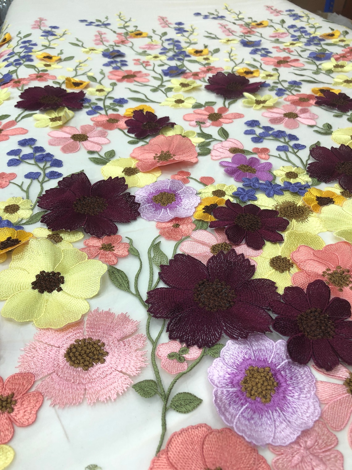 Luxury 3D Floral Multicolor Embroidery Flower Haute Couture 3D - Etsy