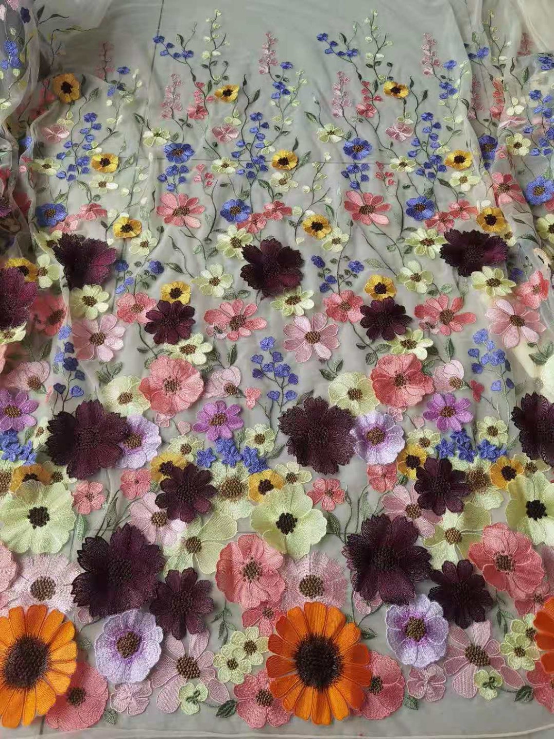 Luxury 3D Floral Multicolor Embroidery Flower Haute Couture 3D - Etsy