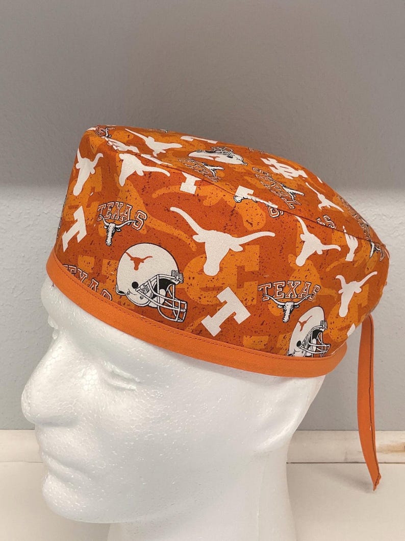 TEXAS LONGHORNS Theme/print Surgeon Cap/surgical Hat, Medium, Handmade ...