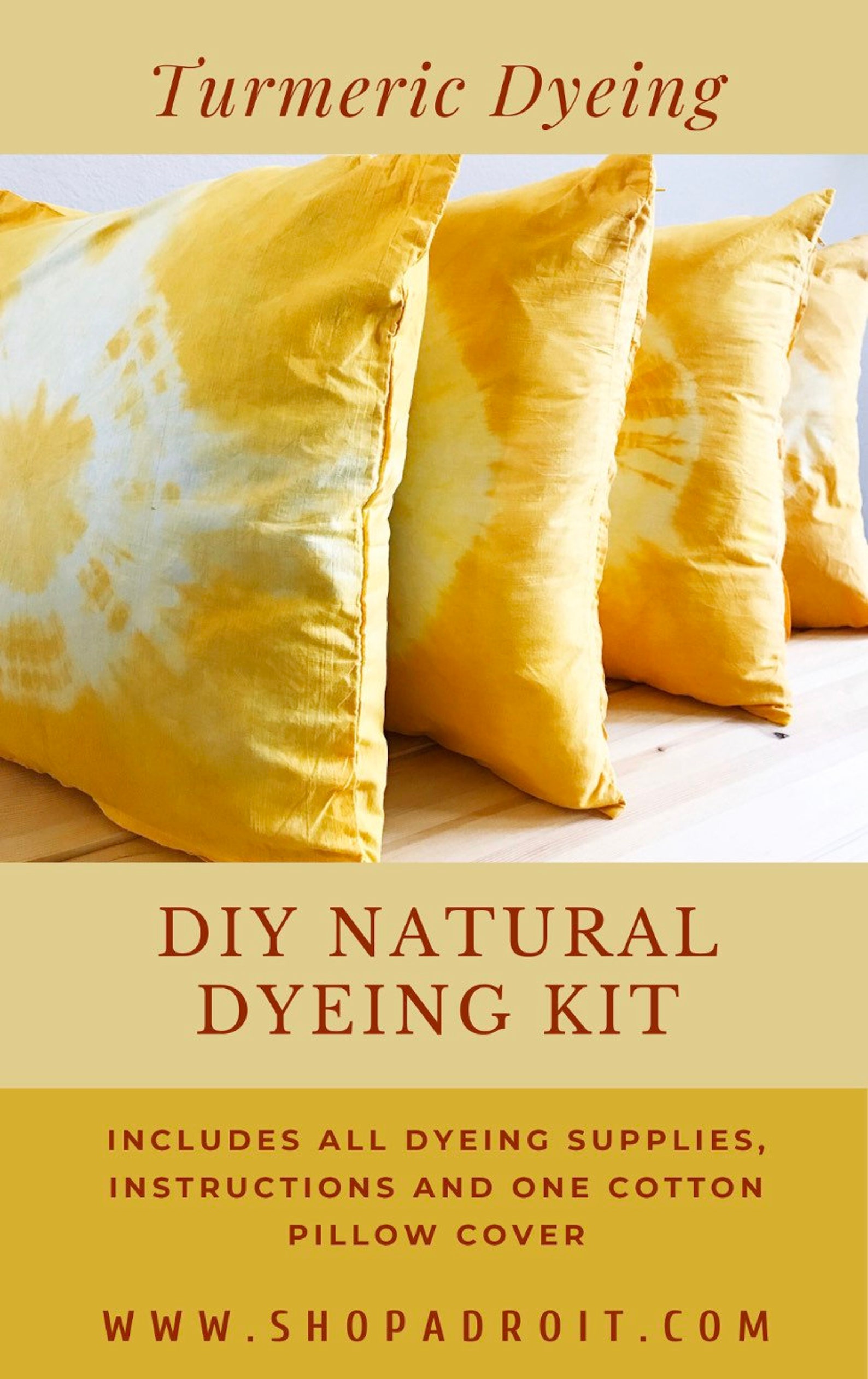 Turmeric Dye kit Natural Dyeing Kit DIY kit Turmeric Tie | Etsy