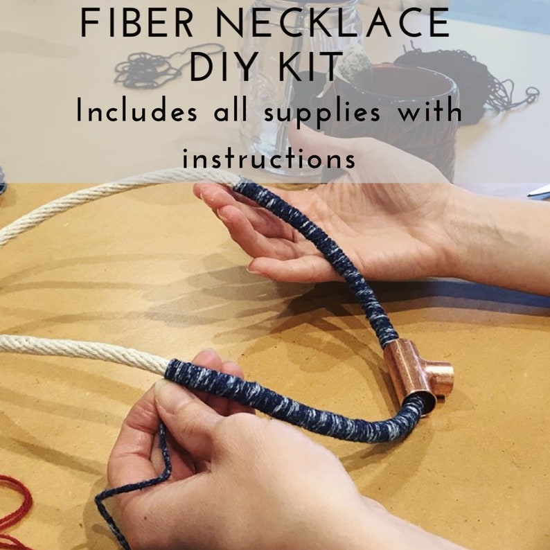 Make your own fiber necklace kit DIY statement necklace | Etsy