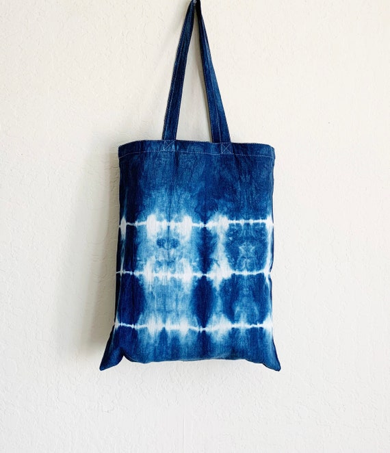 Indigo Dyed Bag Indigo Tote Bag shibori Bag tie Dye - Etsy