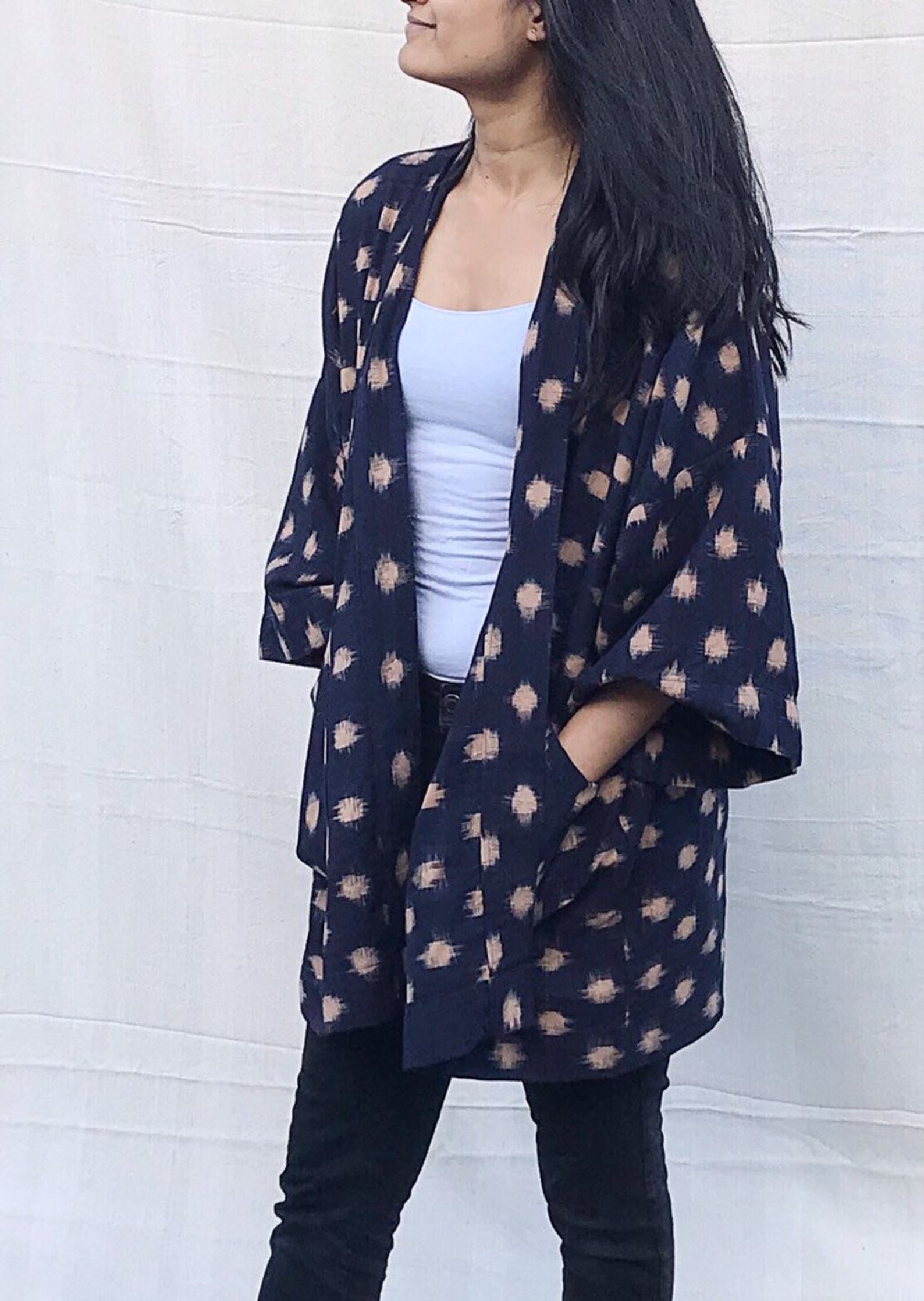 Linen Kimono Jacket Linen Rayon Long Duster Grey Linen - Etsy