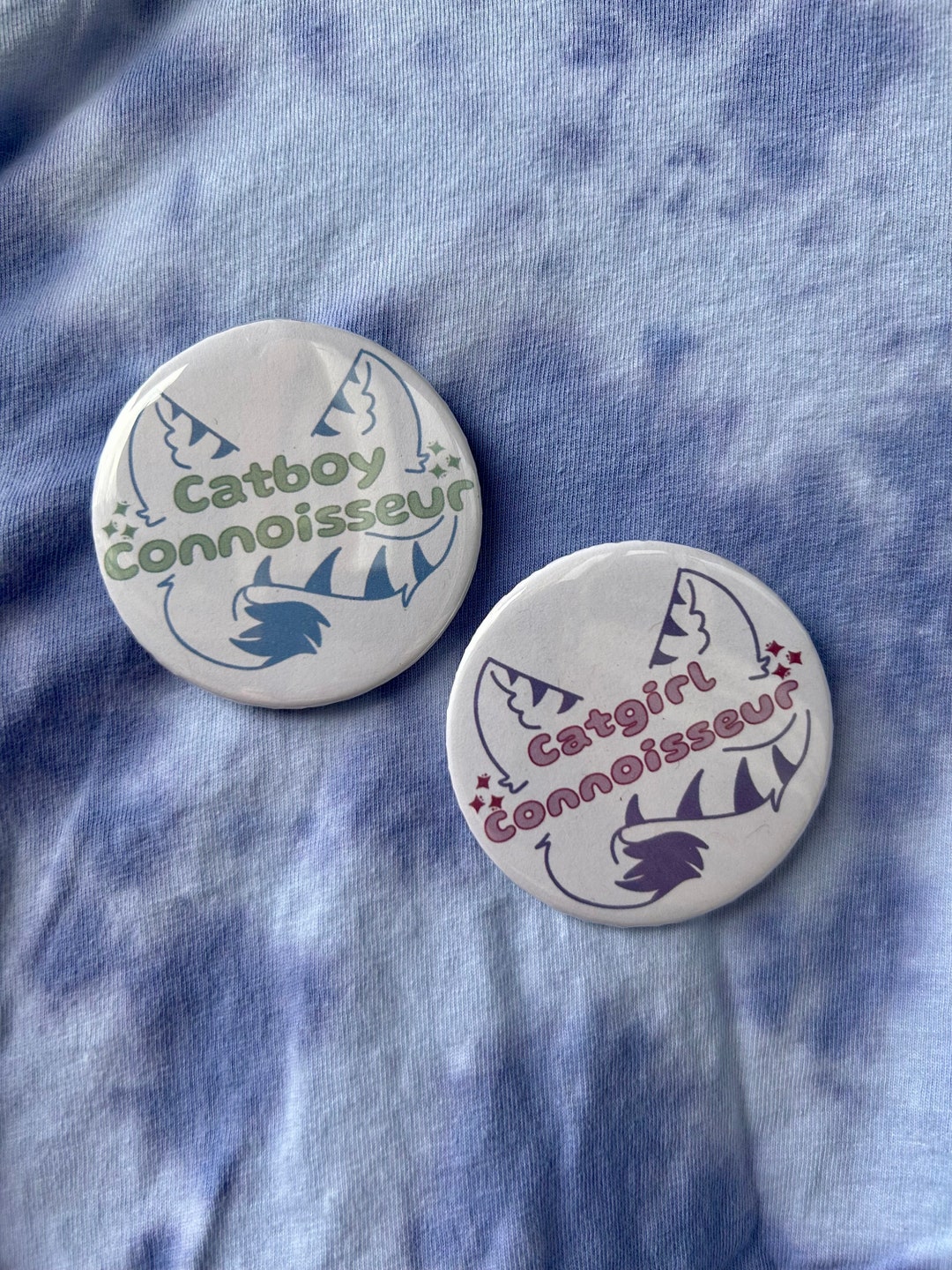 Catboy and Catgirl Connoisseur 2 1/4” Buttons Can Badges - Etsy