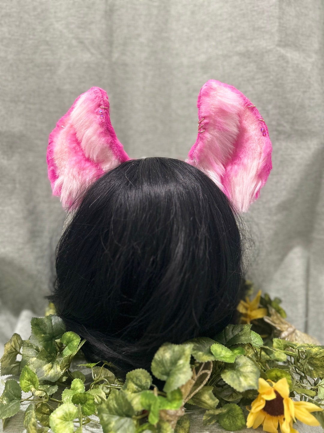 Pink UV Reactive Hyena Ears - Etsy