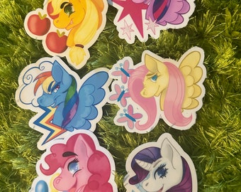 My Little Pony Sticker Sheet Mane 6 - Etsy