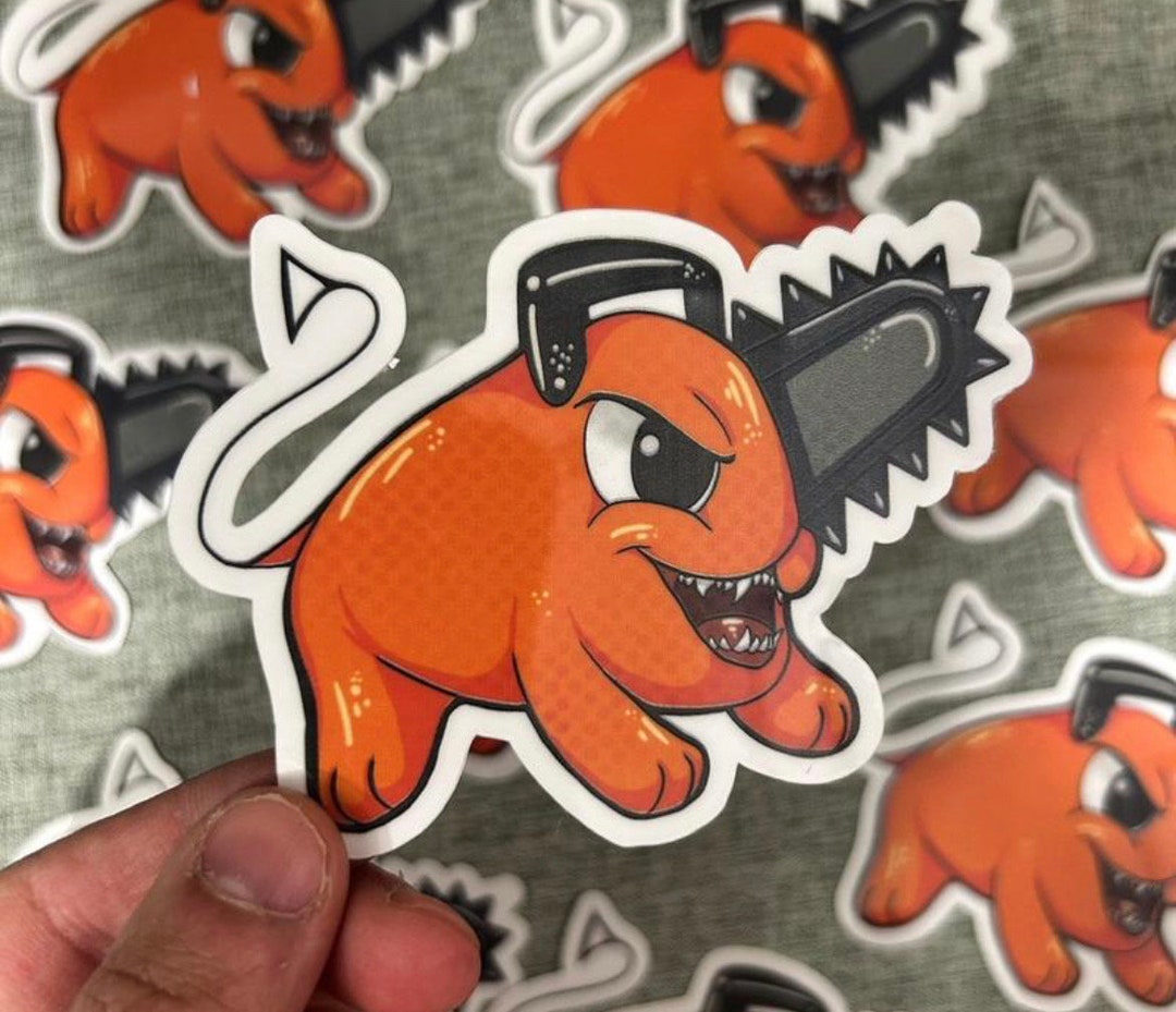 Pochita Chainsaw Man Vinyl Water Resistant Stickers - Etsy