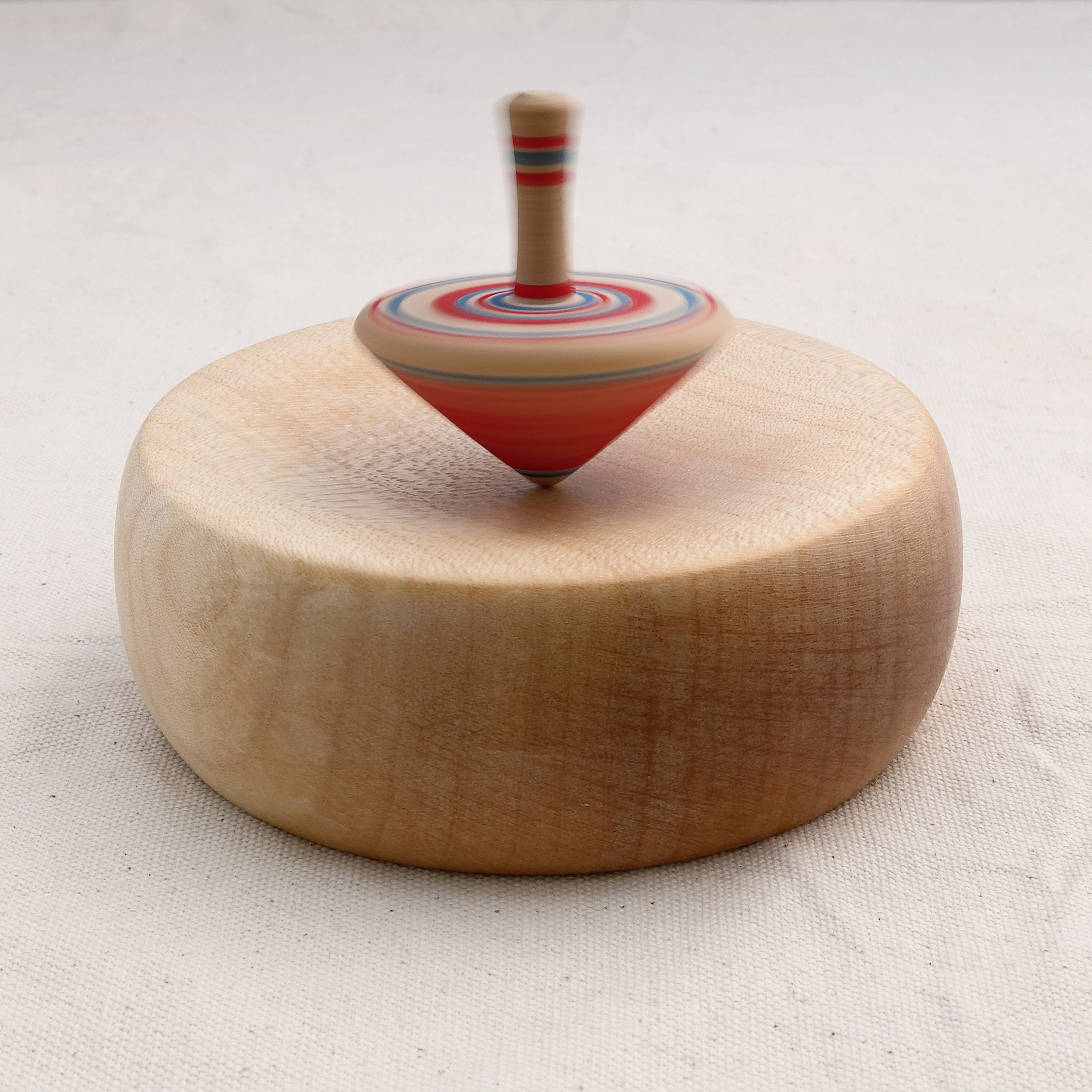 Handcrafted Sycamore Wood Spinning Top Base Smooth Polished Surface ...