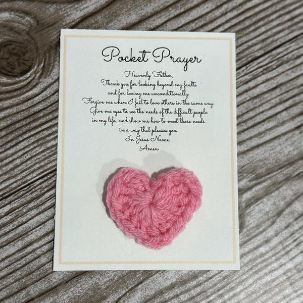 Pocket Prayer Heart - Etsy