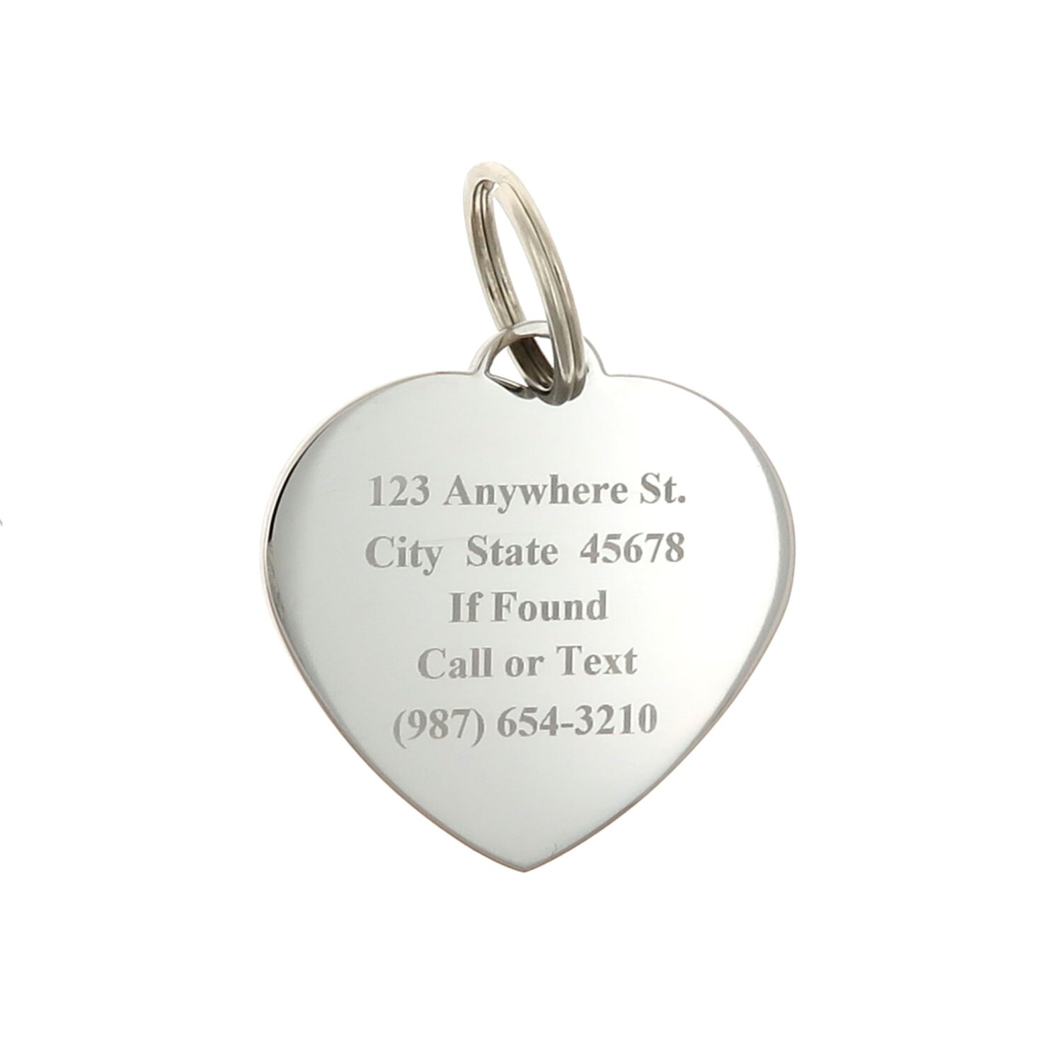 Custom Engraved Personalized Stainless Steel Heart Shape W/ - Etsy